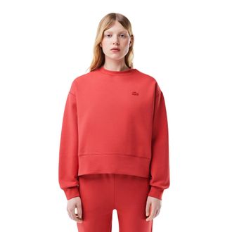Lacoste Sweatshirt f&uuml;r Damen, Baumwollmischung, &Uuml;bergro&szlig; (Rot)