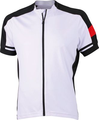 James & Nicholson Mens Bike-T Full Zip | white | XL XL,White