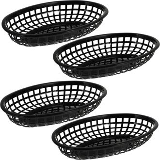 DOITOOL 4st&uuml;cke Kunststoff-obstkorb Plastikk&ouml;rbchen F&uuml;r Snacks Obstschalen Aus Kunststoff Praktische Aufbewahrungsk&ouml;rbe Aus Pp-material Leicht Zu Reinigen Und