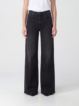 Mother Jean The Roller Sneak flare taille haute en denim de coton