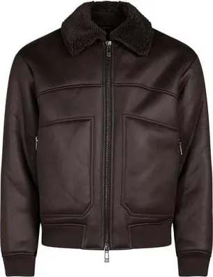 A|X Armani Exchange Blouson aviateur col &agrave; fourrure