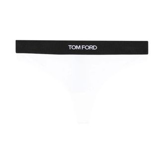 Tom Ford Femme, Sous-v&ecirc;tements, Blanc, Taille: 40 FR Modal Signature Thong