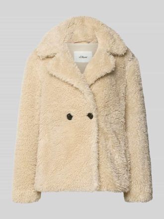 s.Oliver Red Label Relaxed Fit Teddyfell-Jacke mit Reverskragen