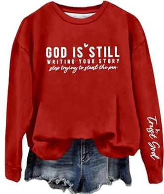 Generic Sweats &agrave; capuche pour femmes dhiver et dautomne 2025 avec lettre graphique, coupe ample, col rond, esth&eacute;tique, sweat &agrave; capuche tendance, personnalis&eacute;,