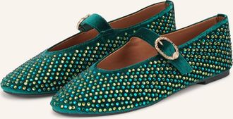 Kurt Geiger Mary-Jane-Ballerinas Mayfair Mit Schmucksteinen gruen
