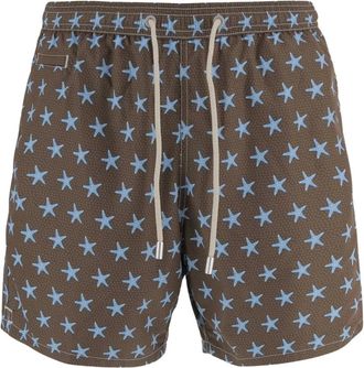 MC2 Saint Barth Homme, Maillots de bain, Brun, Taille: XL Maillot de bain en nylon avec motif fantaisie