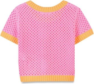 BILLIEBLUSH Acrylic Crew Neck T-Shirt - Pink