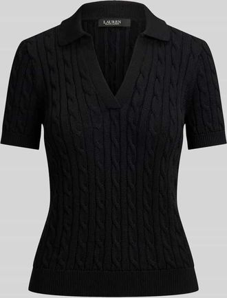 Lauren Ralph Lauren Regular Fit Poloshirt aus gewebtem Baumwoll-Mix