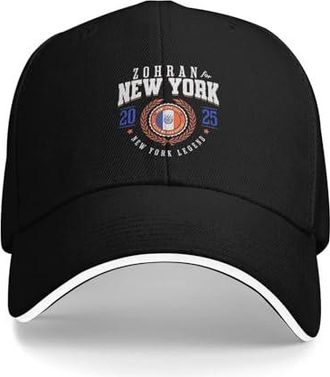 Generic Casquette pour Hommes, Zohran pour New York Portrait Casquette de Baseball pour Hommes Design Adulte Casquettes Hip-hop Mode d&eacute;t&eacute; Kpop Rock Sun Casque