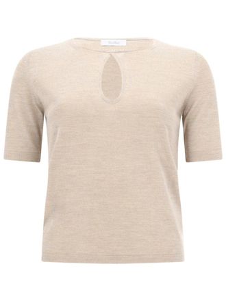 Max Mara Silk and Cashmere Knit Sweater - Beige