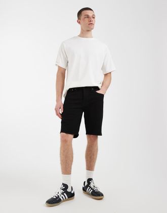 Levi's 405 - Jeansshorts in Schwarz mit normalem Schnitt