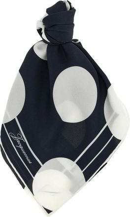 Jacquemus Femme, Accessoires, Bleu, Taille: ONE Size Le Foulard Coeur Silk Scarf