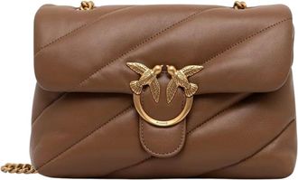 Pinko Pinko - Love Puff Classic Sac Bandouli&egrave;re - Femme - Sacs - Brun - Taille: ONE Size