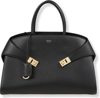 Ferragamo Femme, Sacs, Noir, Taille: ONE Size Hug Handbag (L)