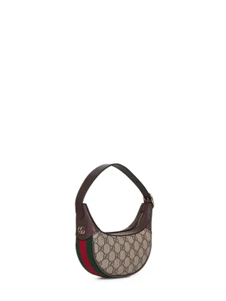 Gucci Womens Shoulder Bag Ophidia Beige-Dark Brown Polyurethane