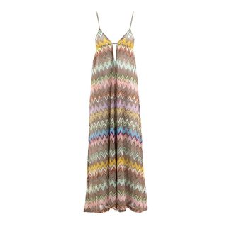 Missoni Femme, Robes, Multicolore, Taille: 38 FR Cache-maillot en viscose lam&eacute;e avec motif macro zig-zag