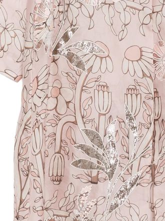Biyan manteau &agrave; fleurs - Rose
