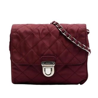 Prada Sac bandouli&egrave;re matelass&eacute; en nylon Pre-owned - Femme - Pre-owned - Rouge - Taille: ONE Size