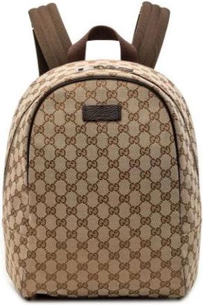 Gucci unisex, Pre-owned, Beige, Taille: ONE Size Sac &agrave; dos en toile Pre-owned