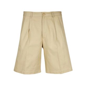 Gucci Pleated Cotton Bermuda Shorts - - Shorts - Herren - Beige - M