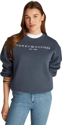 Tommy Hilfiger Damen Sweatshirt ohne Kapuze, Blau (Military Denim), 3XL