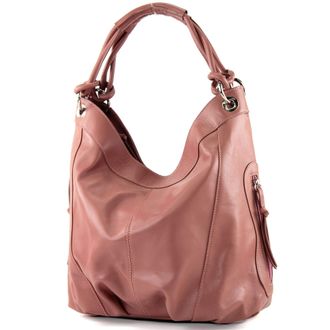 modamoda.de Z18 - ital Damenhandtasche aus Leder/Nappaleder, Farbe:Altrosa2021