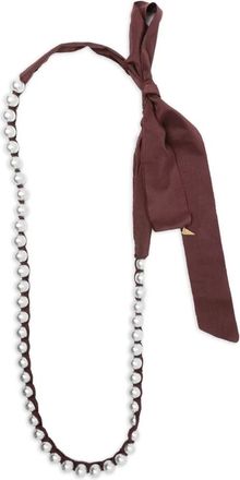 Forte_Forte Femme, Accessoires, Brun, Taille: ONE Size Glass Pearls Long Necklace