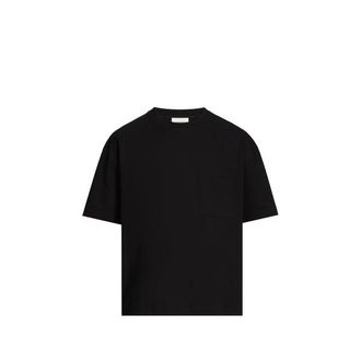 Saison 1865 Bart Cotton Round Color T -Shirt - Schwarz