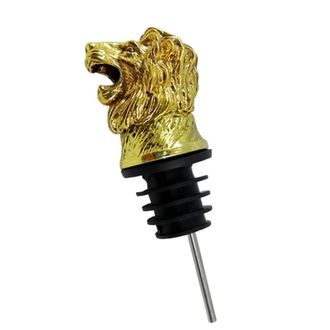 Yardwe Edelstahl Weinausgie&szlig;er Flasche Ausgie&szlig;er Weinbel&uuml;fter Ausgie&szlig;er L&ouml;wenform Weinflaschenverschluss f&uuml;r Home Party (Golden)