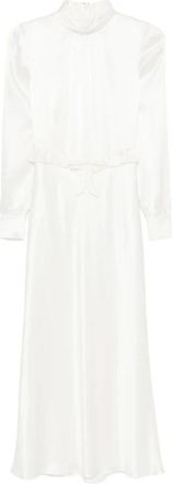 Alessandra Rich Femme, Robes, Blanc, Taille: 36 FR Ruffled Silk Dress