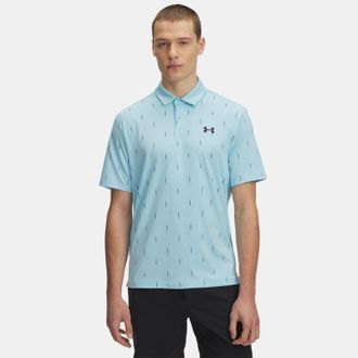 Under Armour Tee To Green Printed Polo f&uuml;r Herren Midnight Blaue Marine / Blau Atlantis / Wei&szlig; XXL