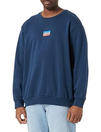 Levi's Standard Graphic Crew Sweat-shirt Homme, Mini Sportswear - Dress Blues, L