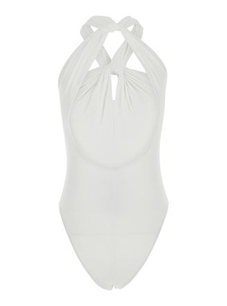 Federica Tosi Womens One-Piece Swimsuit One Piece White Polyamide Swimwear Sea Clothing