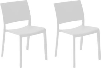 Resol FIONA Chaise Int&eacute;rieur, Ext&eacute;rieur Set 2 Blanc
