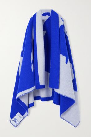 Burberry Plaid En Laine Jacquard - Bleu