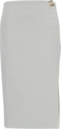 Elisabetta Franchi Femme, Jupes, Blanc, Taille: 40 FR Pencil Skirt