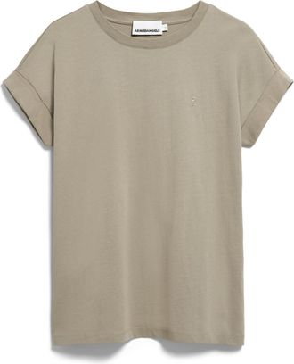 Armedangels Damen T-Shirt aus Bio-Baumwolle IDAARA Loose Fit Light Sage