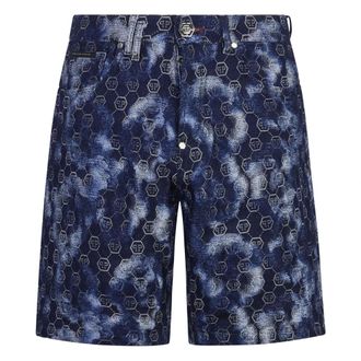 Philipp Plein Herren, Shorts, Blau, W30Gr&ouml;&szlig;e