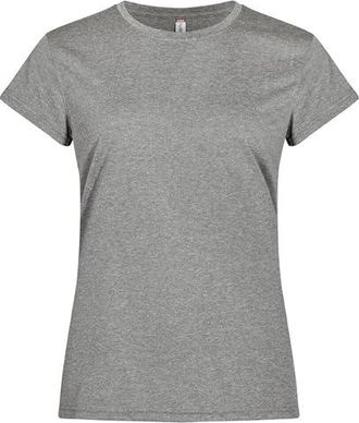 noTrash2003 T-shirt respirant pour femme Fitness Sports Loisirs UV50 Protection solaire 100 % polyester T-shirt de sport Resource Tissu doux Spin Dye, Gris mélang