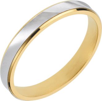 Edenly Trauring Dandy aus Gelbgold und Weissgold - 3mm