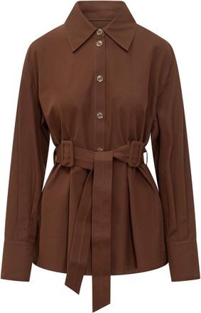 Pinko Pinko, Femme, Vestes, Brun, Taille: 38 FR Cheryl Overshirt