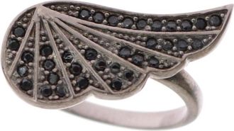 Nialaya Femme, Accessoires, Noir, Taille: 54 MM Bague Aile Spinelle Noir Bijoux &Eacute;l&eacute;gants