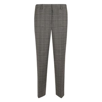 PESERICO Peserico Pantalone Quadro Flanellhose aus Stretch-Wollmischung - - Trousers - Damen - Grau - L