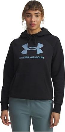 Under Armour Rival Fleece Shimmer Hoodie Sweatshirt à Capuche, Noir/irisé, Large Femme