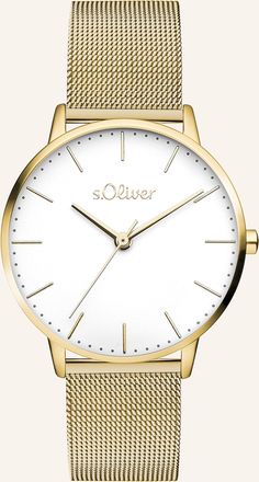 s.Oliver S.Oliver Armbanduhr Aus Edelstahl gold
