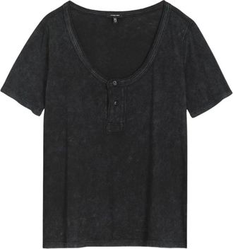 R13 Femme, Tops, Gris, Taille: 36 FR T-shirt Henley