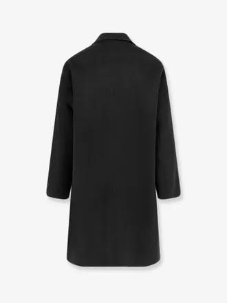 Amaranto Mens Outdoor Wool Coat Black