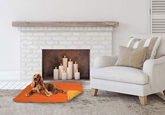 Italian Bed Linen CSARANCIOGIALLO60 Doubleface Hundekissen 60x100cm Orange/Gelb, Polyester