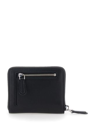 Marc Jacobs Womens Wallet Slim Compact Black Leather Split Cow