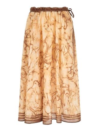 Zimmermann Jupe Midi - Beige